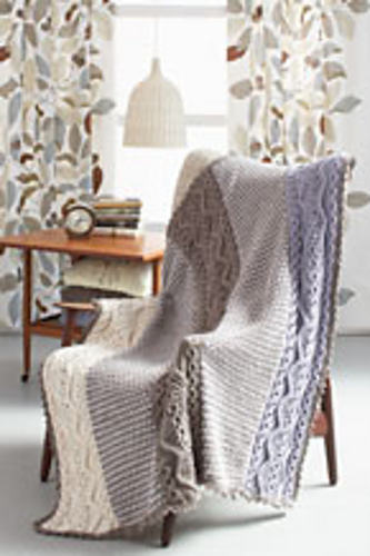 Ravelry: Cables and Tweed Afghan pattern by Patons