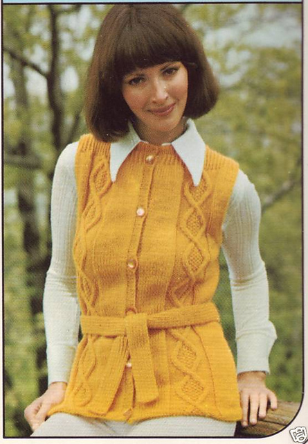 Ravelry: Diamond Panel Vest pattern by Patons