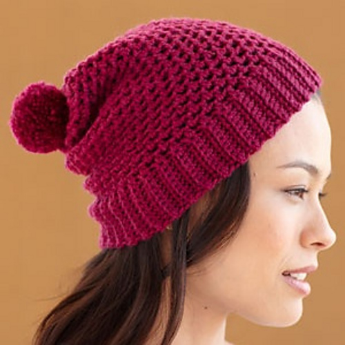 Ravelry: Two Ball Crochet Hat #L0562 pattern by Lion Brand Yarn