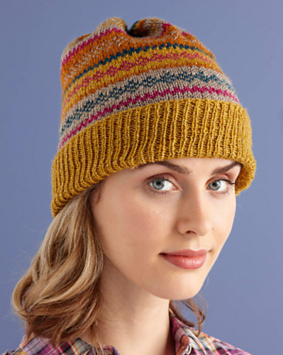 Ravelry: Glamorous Fair Isle Hat pattern by Lion Brand Yarn