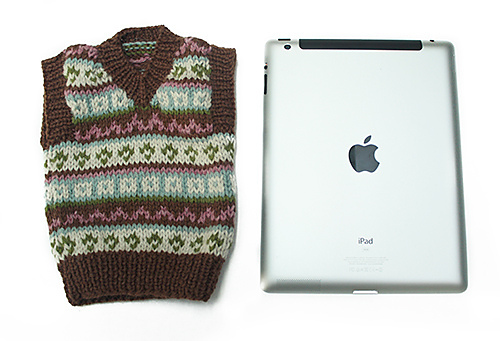 Ravelry: Tablet (iPad) Fair Isle Tech Vest pattern by Heather Lodinsky