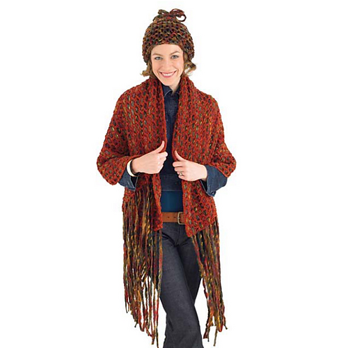 Ravelry: Woven Wrap #50685 pattern by Lion Brand Yarn