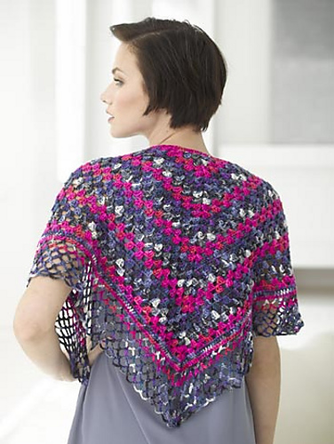 Ravelry: Yin Yang Shawl #L30270 pattern by Lion Brand Yarn