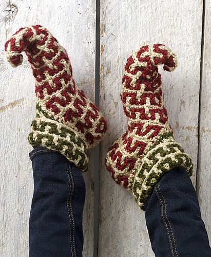 Ravelry: Elf Slippers: Crochet pattern by Kj Hay