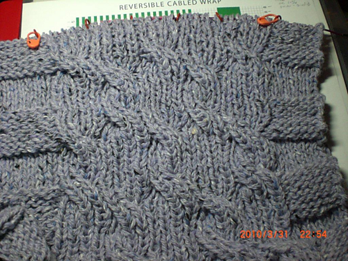 Ravelry: Reversible Cabled Wrap pattern by elann.com