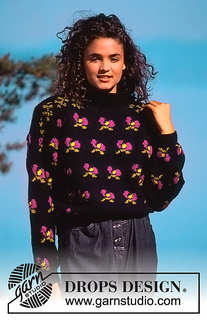 Ravelry: 20-17 jumper with flower pattern pattern by DROPS design