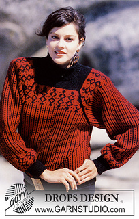 Ravelry: 11-6 Patterned jumper with raglan sleeve pattern by DROPS design
