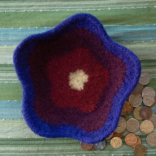Ravelry: Felted Flower Bowl pattern by Meg Myers