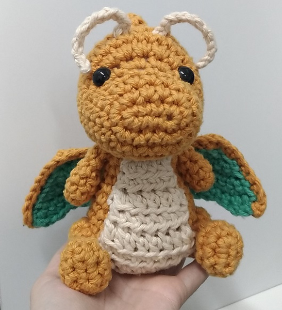 Ravelry: Dragonite cute chibi pattern by Ana Amélia (Miahandcrafter)