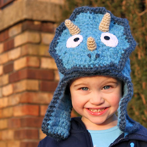 Ravelry: Triceratops Bomber Hat pattern by Micah York