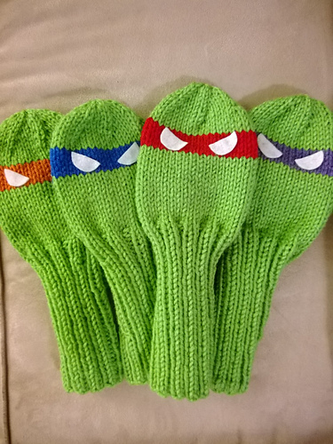 Ravelry: Teenage Mutant Ninja Turtle Golf Club Covers pattern by Sundae ...