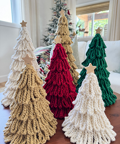 Ravelry: Bulky & Quick Loopy Trees pattern by MJ's Off The Hook Designs