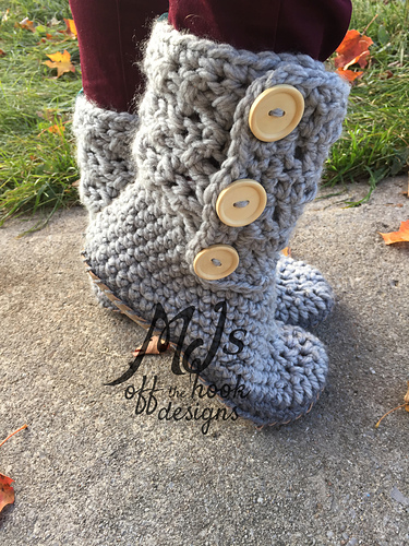 Ravelry: Criss Cross Slipper Boots pattern by MJ's Off The Hook Designs