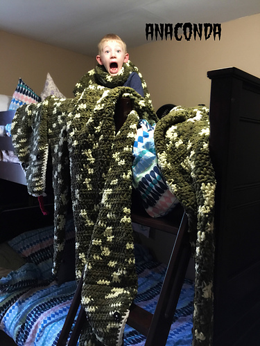 Ravelry: Anaconda Snake Blanket pattern by MJ's Off The Hook Designs