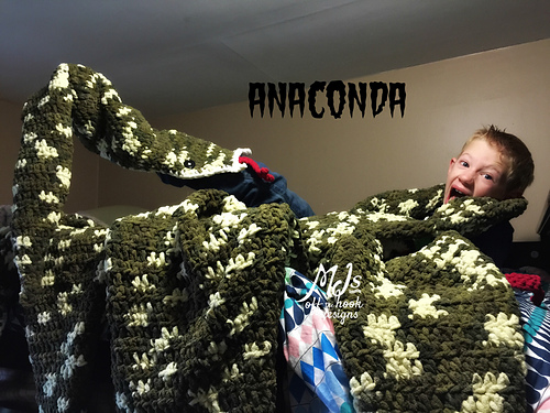 Ravelry: Anaconda Snake Blanket pattern by MJ's Off The Hook Designs