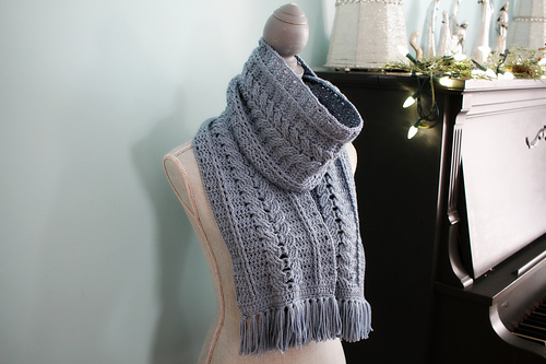 Ravelry: Blissful Cabled Scarf pattern by MJ's Off The Hook Designs