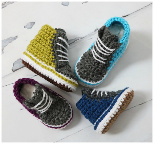Ravelry: Baby High Tops Set pattern by MJ's Off The Hook Designs