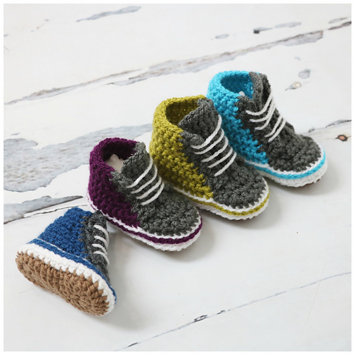 Ravelry: Baby High Tops Set pattern by MJ's Off The Hook Designs