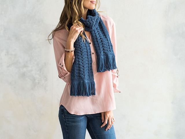 Ravelry: Blissful Cabled Scarf pattern by MJ's Off The Hook Designs