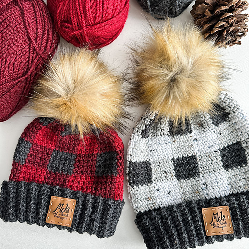 Ravelry: Rustic Buffalo Plaid Hat pattern by MJ's Off The Hook Designs