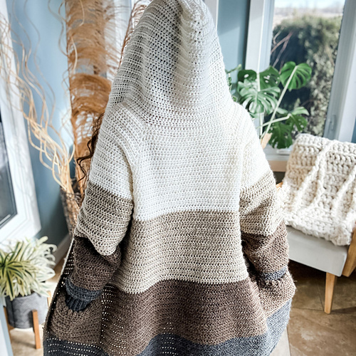 Ravelry: Hooded Colour Block Cardigan pattern by MJ's Off The Hook Designs