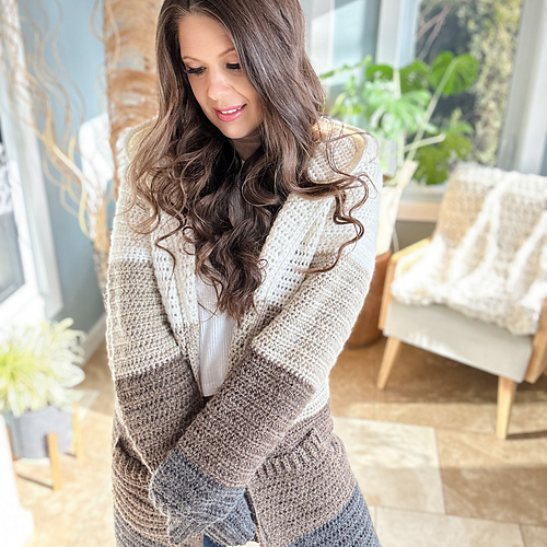 Ravelry: Hooded Colour Block Cardigan pattern by MJ's Off The Hook Designs