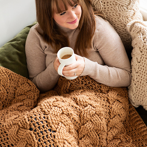 Ravelry: Cozy Cottage Cabled Throw pattern by MJ's Off The Hook Designs