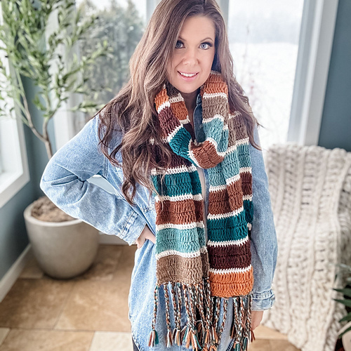 Ravelry: Fall For You Blanket Scarf pattern by MJ's Off The Hook Designs