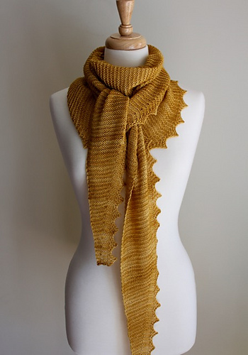 Ravelry: Jagged Triangular Scarf pattern by Michelle Krause