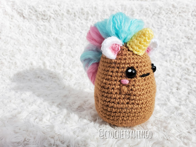 Ravelry: Taters the Potato Unicorn pattern by Elisabeth Haun