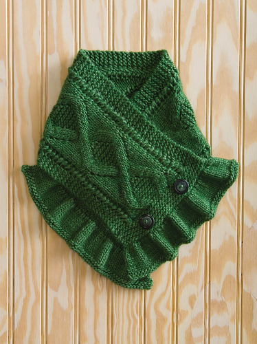 Ravelry: Jewel Tones: Buttoned Neck Wrap pattern by Nitza Coto