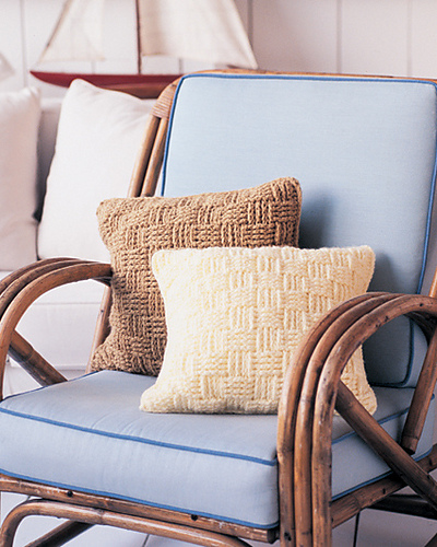 Ravelry: Basketweave Pillows pattern by Marty Miller