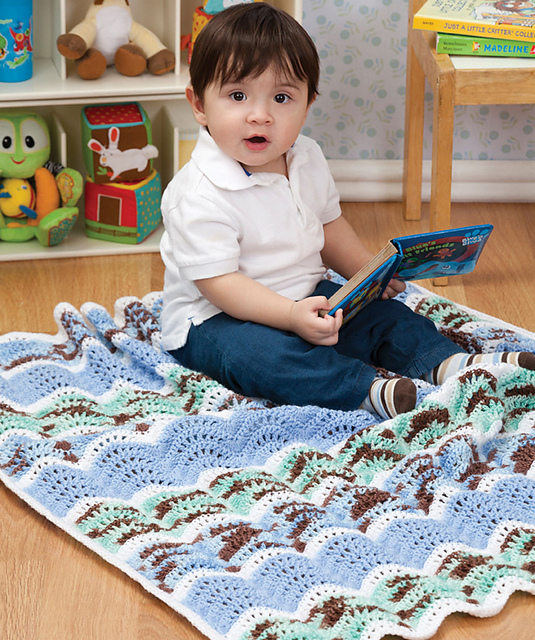 Ravelry: Baby Ripple Blanket pattern by Robyn (Krause) Schoessow