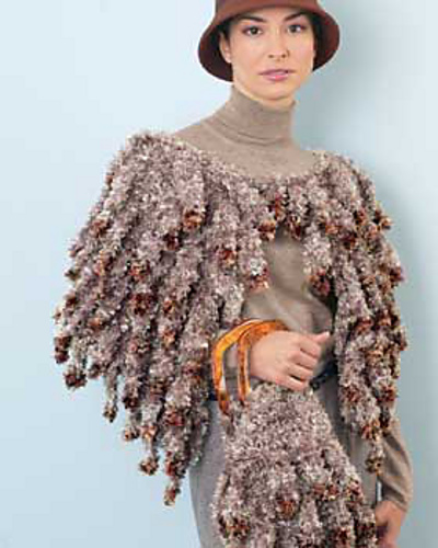 Ravelry: Fox Tails Wrap and Purse (Wrap) pattern by Bernat Design Studio