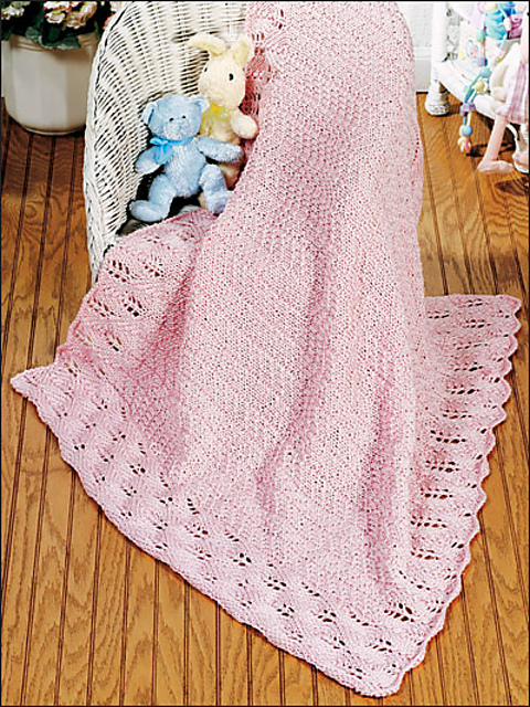 Ravelry: Precious in Pink Baby Blanket pattern by House of White Birches