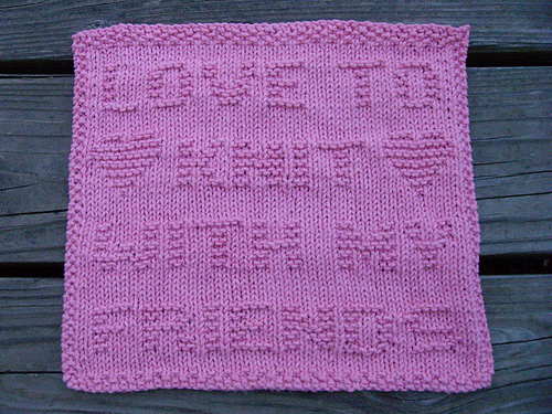 Ravelry: Love To Knit With My Friends Dishcloth pattern by Rachel van Schie