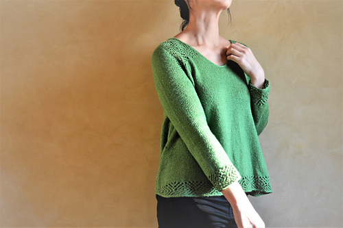 Ravelry: GINGA TOP - winter sky pattern by Yoko Johnston