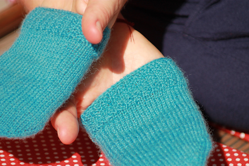 Ravelry: Ladder Line Mitten Covers pattern by Liz Beckwith