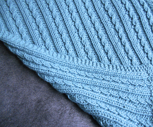 Ravelry: Michelle's Mini Cables and Rib Baby Blanket pattern by ...