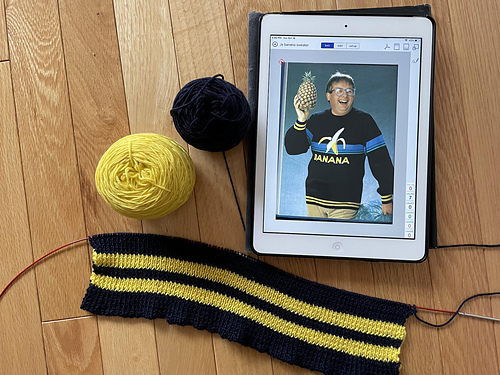 My first time doing intarsia: the 4-month saga of BA NA NA : r/knitting