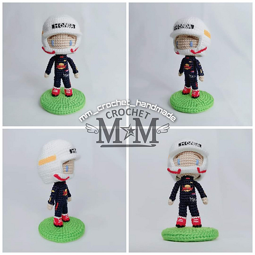 Ravelry: MAX VERSTAPPEN AMIGURUMI pattern by Mauren Martinez