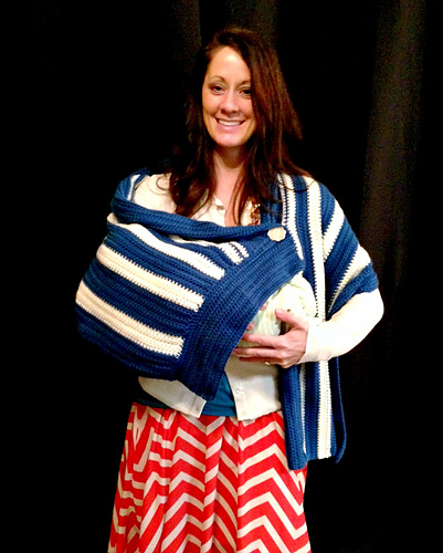Ravelry: Big Button Wrap/Shawl/Nursing Drape pattern by Lisa Jelle