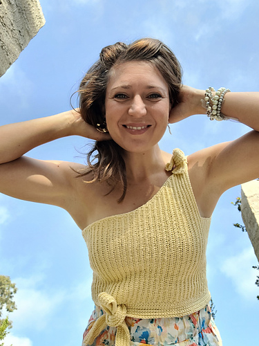 Ravelry: Livia One Shoulder Top pattern by Nadine Trieschmann