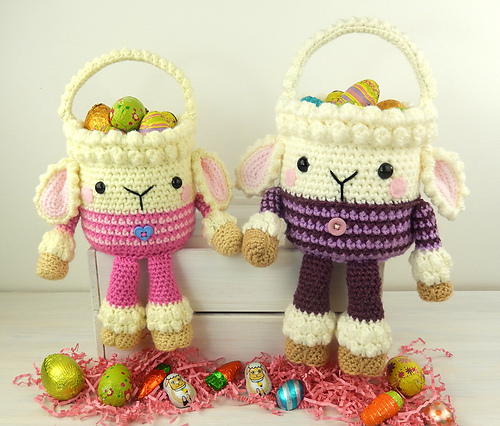 Ravelry: Rabbit and Lamb Easter Baskets pattern by Moji-Moji Design