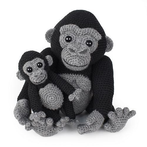 Ravelry: Mayangi and Matondo the Mountain Gorillas pattern by Moji-Moji ...