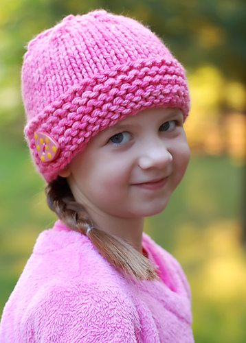 Ravelry: Super Bulky Button Hat pattern by Jill Bujold
