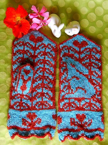 Ravelry: Lepus, lapin, rabbit mittens pattern by bunnymuff - Mona Zillah