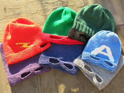 Ravelry: Masked Superhero and Burglar Hats pattern by Sunshine Stewart