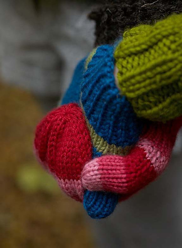 Ravelry: rainbow mittens pattern by Claire Montgomerie