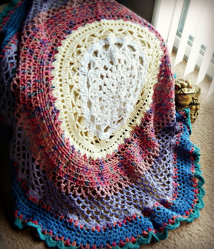 Ravelry: Lotus Mandala Throw pattern by Regina Weiss